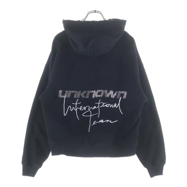 [商品番号]1726B130008[ブランド]UNKNOWN LONDON（アンノーンロンドン）[モデル]Signature Rhinestone Hoodie 刺繍デザイン ラインストーン プルオーバーパーカー フーディー ブラック[販売...