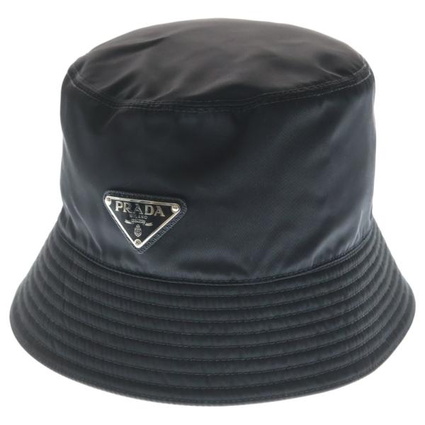 [商品番号]1726C210014[ブランド]PRADA（プラダ）[モデル]Re-Nylon トライアングルロゴプレート バケットハット ブラック 1HC 2DMI[販売店舗]BRING梅田茶屋町店