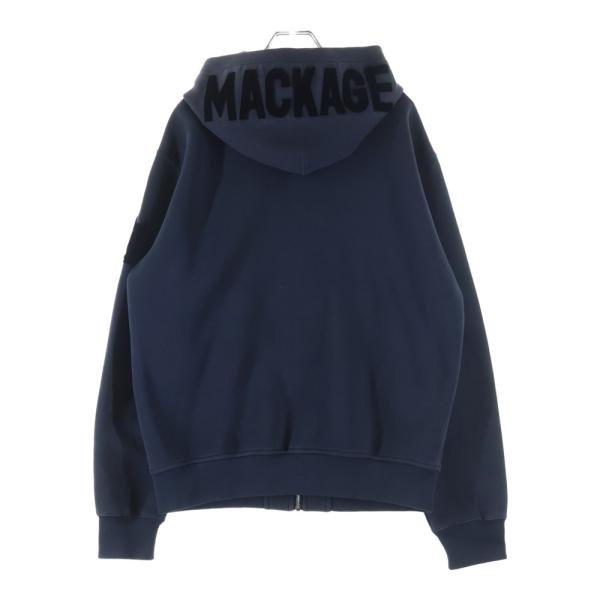 [商品番号]1726D080010[ブランド]MACKAGE（マッカージュ）[モデル]ジップアップ パーカー フロッキープリントロゴ ネイビー KRYS-ZP[販売店舗]BRING福岡天神店