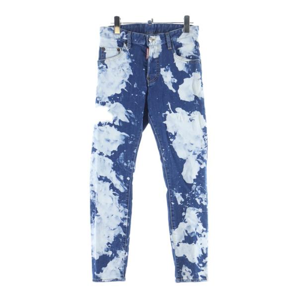 [商品番号]1726D210007[ブランド]DSQUARED2（ディースクエアード）[モデル]Skater Jean スケータージーンズ ペイント加工 デニムパンツ インディゴ/ホワイト S74LB0510 S30342[販売店舗]BRI...
