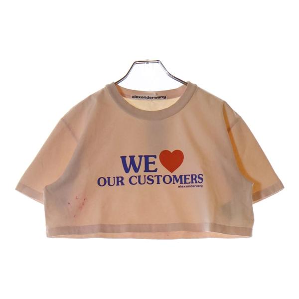 [商品番号]2025G270023[ブランド]ALEXANDER WANG（アレキサンダーワン）[モデル]We Love Our Customers Cropped T-Shirt 1CC2241886 ロゴプリント クロップド 半袖Tシャ...
