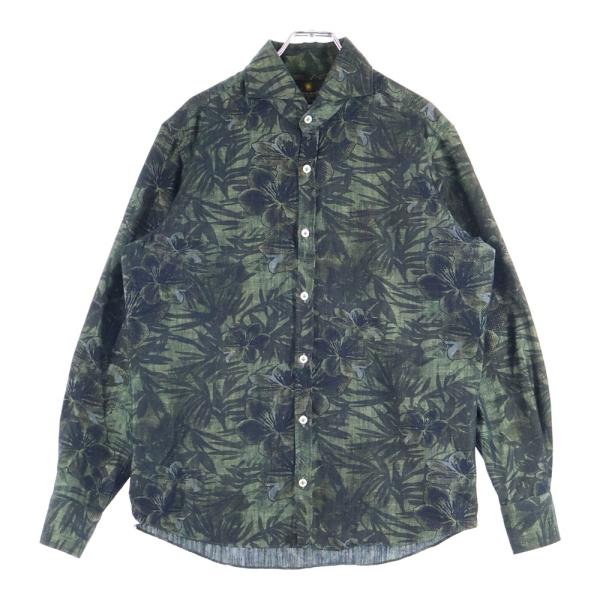 [商品番号]2025K070015[ブランド]Giannetta（ジャンネット）[モデル]フラワー総柄 長袖シャツ グリーン[販売店舗]BRING オンラインショップ