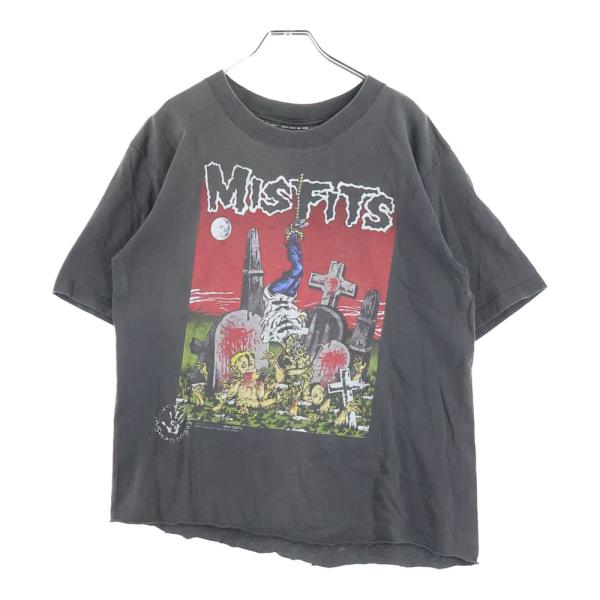 [商品番号]2026A210029[ブランド]VINTAGE（ヴィンテージ）[モデル]90S MISFITS PUSHED 1995 ヴィンテージ ミスフィッツ ヘッドプリント フロントプリント クルーネック半袖Tシャツ カットソー チャコ...