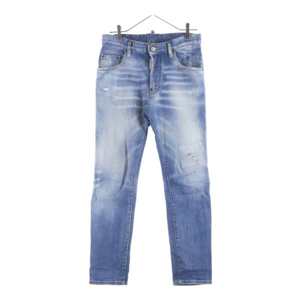 [商品番号]2026A240032[ブランド]DSQUARED2（ディースクエアード）[モデル]23SS LIGHT CLEAN WASH SKATER JEANS ライト クリーン ウォッシュ スケーター デニム ブルーS71LB1173...