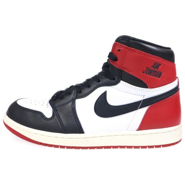 [商品番号]2026B100004[ブランド]NIKE（ナイキ）[モデル]AIR JORDAN 1 RETRO HIGH OG エアジョーダン1 レトロ ブラックトゥリイマジンドハイカットスニーカー ホワイト/ブラック/レッド US9.5/...