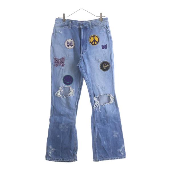 [商品番号]2026B140004[ブランド]Needles（ニードルス）[モデル]パッチデザイン ダメージ加工 ブーツカットデニムパンツ インディゴ KP140[販売店舗]BRING 原宿店