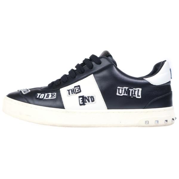 [商品番号]2026D050101[ブランド]VALENTINO（ヴァレンティノ）[モデル]Flycrew Rockstud Embroidered Leather Sneaker ロックスタッズ刺繍レザースニーカー シューズ ブラック/ホ...