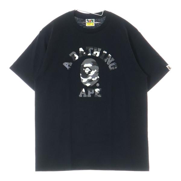 [商品番号]2125H140018[ブランド]A BATHING APE（アベイシングエイプ）[モデル]CITY CAMO COLLEGE TEE クルーネック半袖Tシャツカットソー ブラック/グレー 001TEL801026M[販売店舗]...