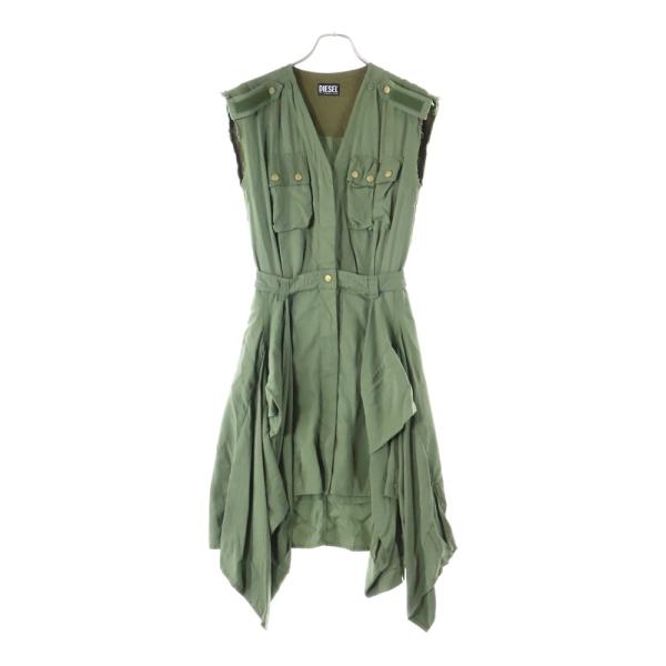 [商品番号]2125H200023[ブランド]DIESEL（ディーゼル）[モデル]D-GIUDITTA ジュディッタ ノースリーブカットオフワンピース レディース カーキ A04540[販売店舗]BRING オンラインショップ