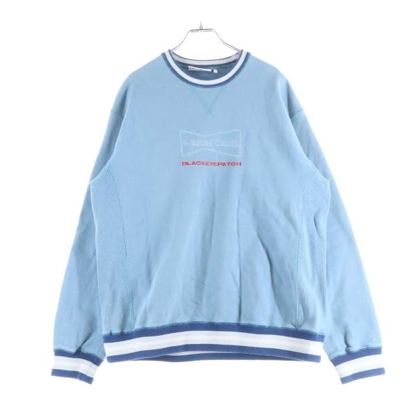 [商品番号]2125L140030[ブランド]THE BLACK EYE PATCH（ブラックアイパッチ）[モデル]21SS ×Wasted Youth ロゴ刺繍クルーネック長袖スウェット ブルー[販売店舗]BRING THRIFT CLOSET