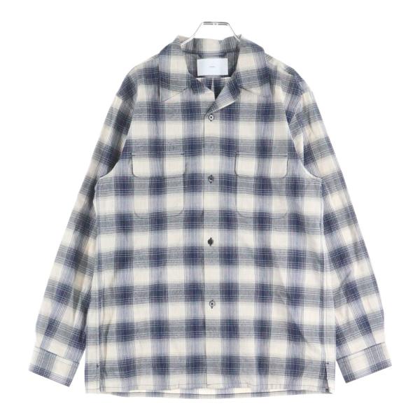 [商品番号]2126A240004[ブランド]SUGARHILL（シュガーヒル）[モデル]24SS YAK OMBRE PLAID OPEN COLLAR BROUSE オンブレチェック オープンカラー長袖シャツ ブルー 244100050...