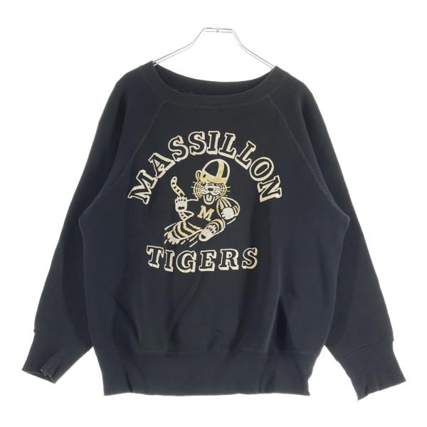 [商品番号]2126B040020[ブランド]VINTAGE（ヴィンテージ）[モデル]70S MASSILLON TIGERS TRAINER マシロン タイガース プリント 長袖 トレーナー ブラック[販売店舗]AWESOME原宿店
