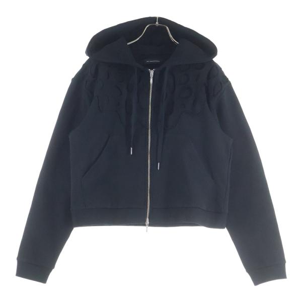[商品番号]2126B130005[ブランド]NO BRAND（ノーブランド）[モデル]NOT CONVENTIONAL ノットコンベンショナル クラッシュ加工 フーデッド スウェットジップアップパーカー ブラック N26-015-BLK-...