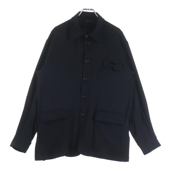 [商品番号]2126B130006[ブランド]NOT CONVENTIONAL（ノットコンベンショナル）[モデル]NOT CONVENTIONAL ノットコンベンショナル フロントリボン ポリエステル 長袖シャツ ブラック N26-017-...