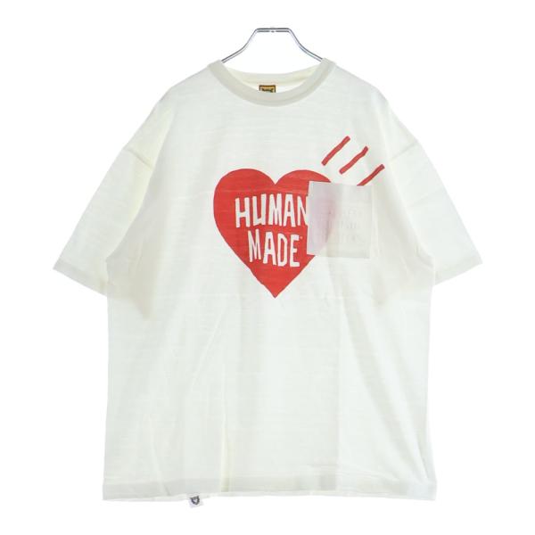 [商品番号]2126B210025[ブランド]HUMAN MADE（ヒューマンメイド）[モデル]19SS Big Heart Print Tee ハート プリント クルーネック 半袖Tシャツ カットソー ホワイト HM17CS021[販売店...