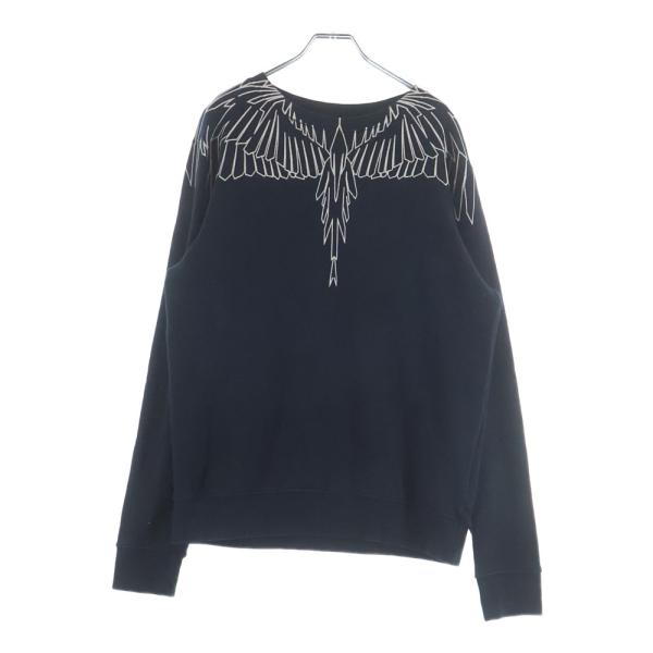 [商品番号]2126B230022[ブランド]MARCELO BURLON（マルセロバーロン）[モデル]両面プリント クルーネック長袖スウェットトレーナー ブラック CMBA009F17506034[販売店舗]BRING オンラインショップ
