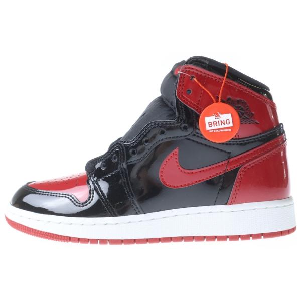 [商品番号]2126C030001[ブランド]NIKE（ナイキ）[モデル]GS Air Jordan 1 High OG Patent Bred GS エアジョーダン1 OG パテントブレッド ハイカットスニーカー ブラック/レッド US5...