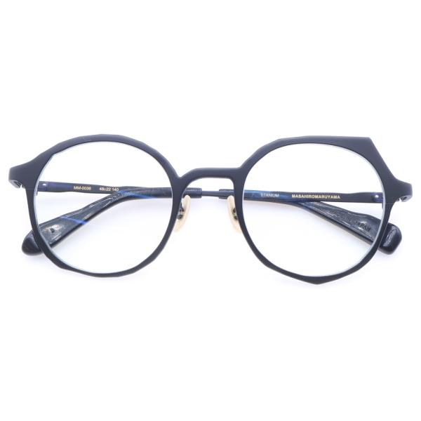 [商品番号]2126C080005[ブランド]MASAHIRO MARUYAMA（マサヒロマルヤマ）[モデル]MM-0036 変形デザイン チタンフレーム ラウンド クリアサングラス ブラック[販売店舗]BRING オンラインショップ