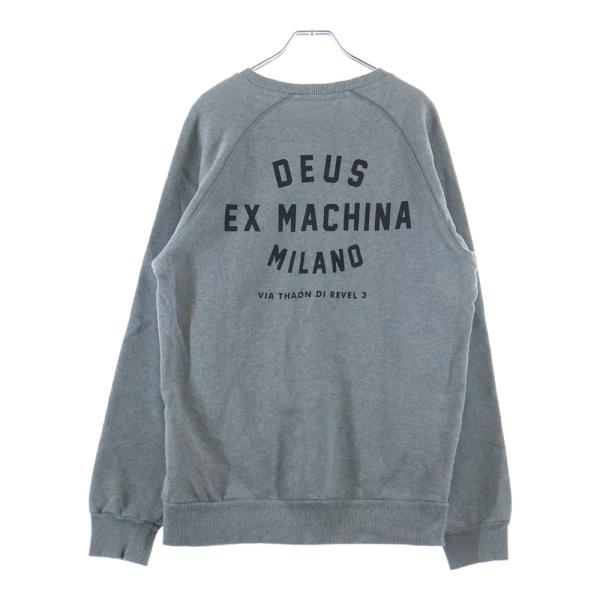 [商品番号]2426C260007[ブランド]DEUS EX MACHINA（デウスエクスマキナ）[モデル]ロゴプリント クルーネックスウェットトレーナー グレー[販売店舗]BRING オンラインショップ