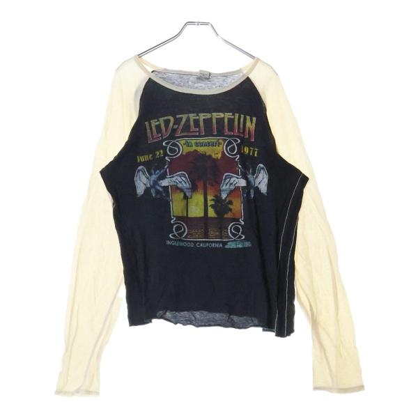 [商品番号]2925H270014[ブランド]VINTAGE（ヴィンテージ）[モデル]70s LED ZEPPELIN IN CONCERT CALIFORNIA 1977 L/S ラグラン 長袖Tシャツ カットソー ブラック[販売店舗]A...