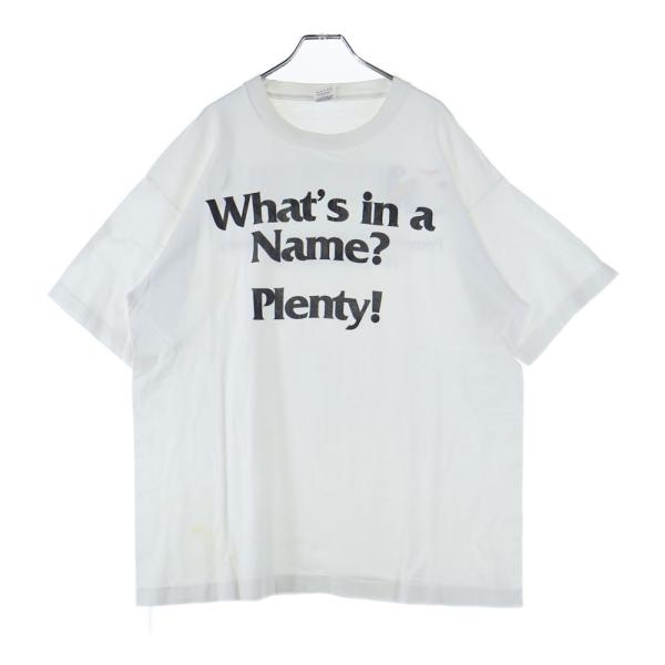 [商品番号]2925I050007[ブランド]VINTAGE（ヴィンテージ）[モデル]90s PRIMERICA WHAT'S IN A NAME PLENTY 両面プリント Tシャツ 半袖カットソー ホワイト[販売店舗]AWESOME原宿店