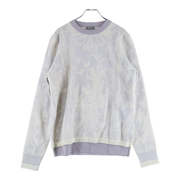 [商品番号]2925I210008[ブランド]DIOR（ディオール）[モデル]19AW SILK PULLOVER NEUTRALS SWEATERS 総柄 レイヤード ニット セーター パープル 923M613AT942[販売店舗]BRI...