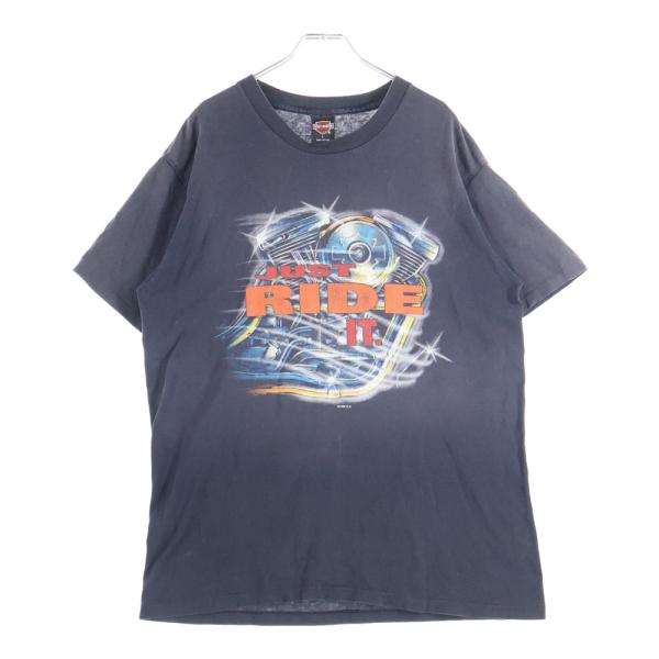 [商品番号]2925K170012[ブランド]HARLEY DAVIDSON（ハーレーダビッドソン）[モデル]90s VINTAGE JUST RIDE IT TWIN ENGINE TEE エンジンプリント 1995 半袖Tシャツ ブラッ...
