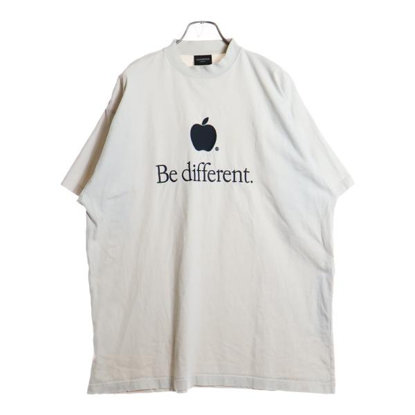 [商品番号]2925L110007[ブランド]BALENCIAGA（バレンシアガ）[モデル]22AW Be different T-Shirt ロゴ刺繍 半袖Tシャツ アイボリー 712398 TNVB3[販売店舗]BRING仙台店