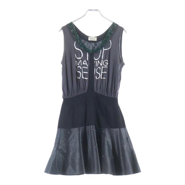 [商品番号]2926A290005[ブランド]UNDERCOVER（アンダーカバー）[モデル]13SS TALKING HEADS STOP MAKING SENSE MINI DRESS レース ノースリーブ スパンコール 異素材 切替 ...