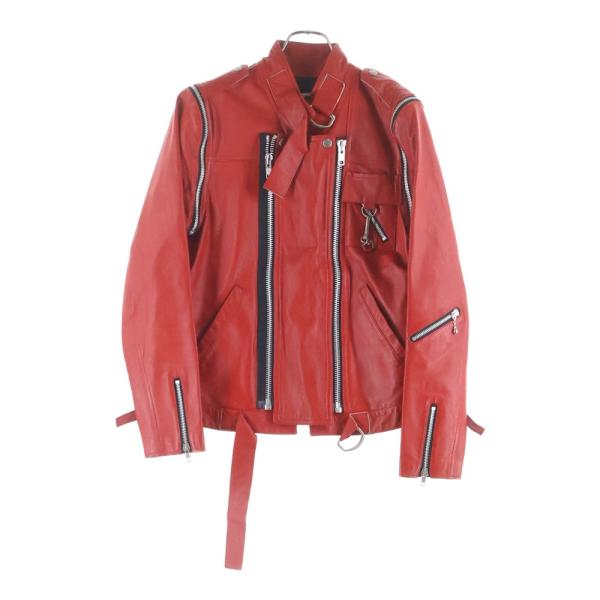 [商品番号]2926A290009[ブランド]NO BRAND（ノーブランド）[モデル]RALEIGH ラレー MULTI ZIP LEATHER JACKET マルチ ジップ レザー ジャケット レッド[販売店舗]BRING オンラインショップ