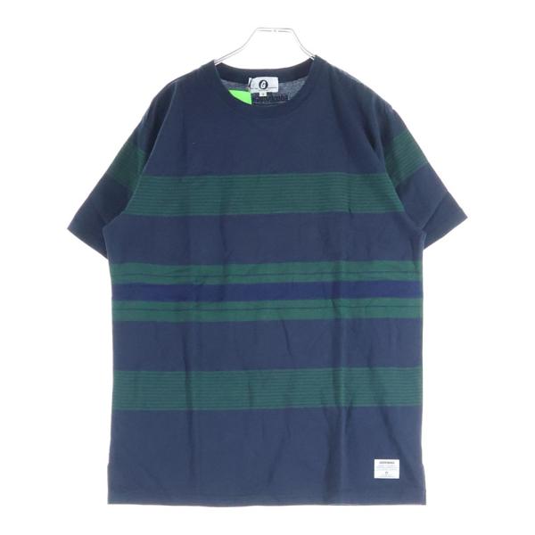 [商品番号]2926B240013[ブランド]GOODENOUGH（グッドイナフ）[モデル]ADAM BORDER S/S T SHIRT BLACK WATCH ボーダー 半袖Tシャツ カットソー ネイビー/グリーン GE-136003[...
