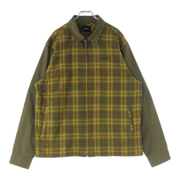 [商品番号]3025J070011[ブランド]HUF（ハフ）[モデル]ABERDEEN ZIP FLANNEL ジップアップ チェックジャケット ベージュ[販売店舗]BRING オンラインショップ