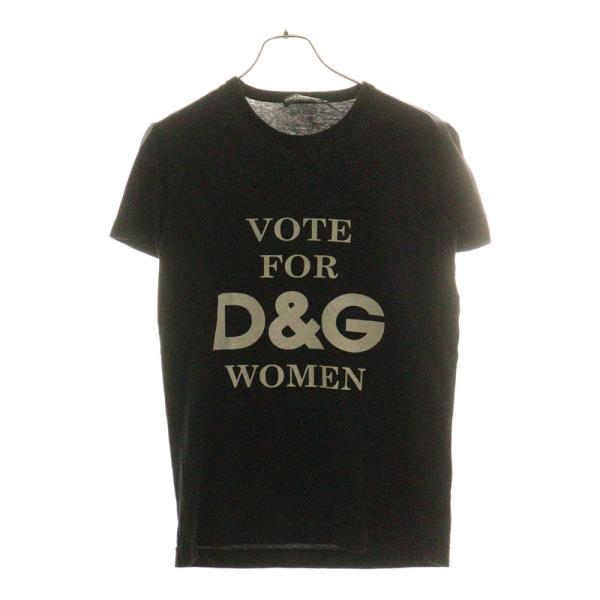 [商品番号]3025K020036[ブランド]DOLCE &amp; GABBANA（ドルチェアンドガッバーナ）[モデル]VOTE FOR D&amp;G 半袖Tシャツ ブラック F8J80T G7MSK[販売店舗]BRING京都河原町店