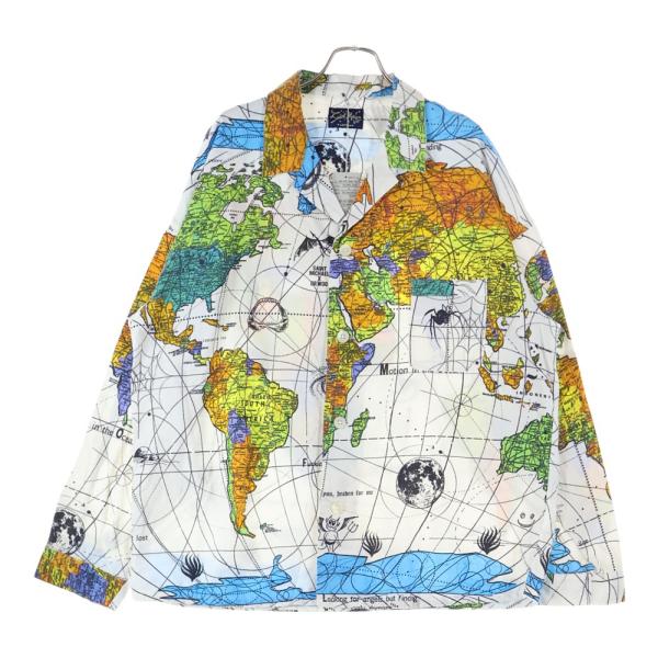 [商品番号]3025L040036[ブランド]SAINT MICHAEL（セントマイケル）[モデル]23SS ×Dr.Woo DW PAJAMA SH WORLD MAP ドクターウー 長袖パジャマシャツ ホワイト SM-S23-0000-...