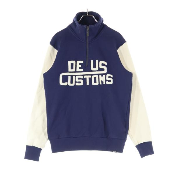 [商品番号]3025L080066[ブランド]DEUS EX MACHINA（デウスエクスマキナ）[モデル]Marston Zip Sweater ハーフジップ ハイネックスウェットトレーナー ネイビー DMF98910[販売店舗]BRIN...