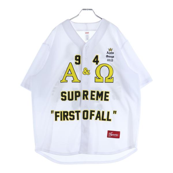 [商品番号]3025L250020[ブランド]SUPREME（シュプリーム）[モデル]24AW Alpha Omega Baseball Jersey アルファオメガ ベースボール 半袖シャツ ホワイト[販売店舗]BRING オンラインショップ