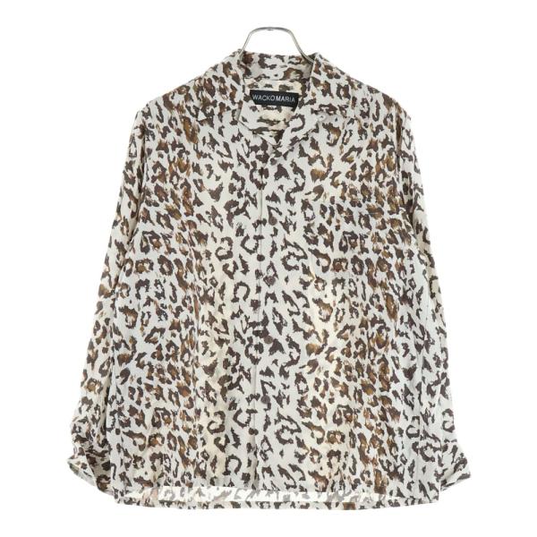 [商品番号]3026A180035[ブランド]WACKO MARIA（ワコマリア）[モデル]25SS LEOPARD OPEN COLLAR SHIRTS レオパード オープンカラー 長袖シャツ ベージュ/ブラウン[販売店舗]BRING 渋谷店