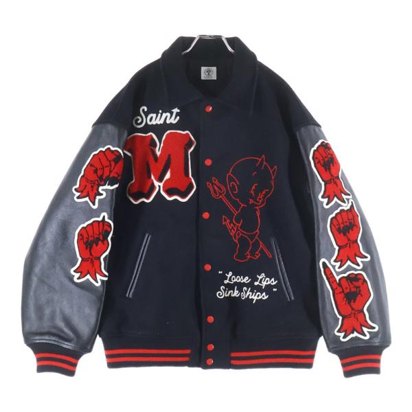[商品番号]3026A180045[ブランド]SAINT MICHAEL（セントマイケル）[モデル]22AW DEVIL Jacket バーシティジャケット ブルゾン スタジャン SM-A22-0000-034[販売店舗]BRING渋谷AN...