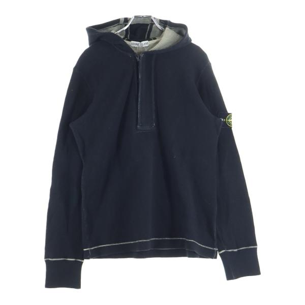 [商品番号]3026A250056[ブランド]STONE ISLAND（ストーンアイランド）[モデル]10AW Wool Knit Hoodie ロゴワッペン ハーフジップ プルオーバーウールパーカー フーディー ブラック 53156251...