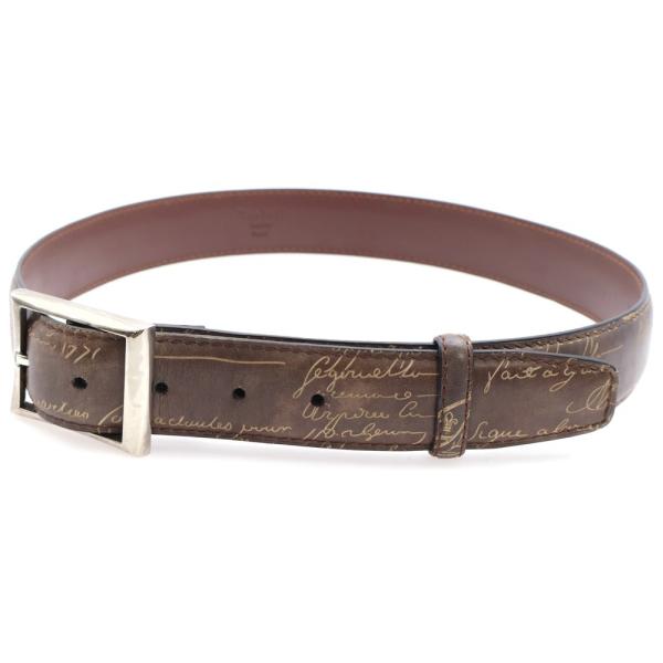 [商品番号]3026A260048[ブランド]Berluti（ベルルッティ）[モデル]カリグラフィ スクリットレザーベルト ブラウン[販売店舗]BRING福岡天神店