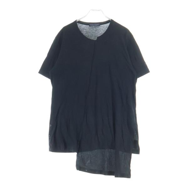 [商品番号]3026A270012[ブランド]Yohji Yamamoto（ヨウジヤマモト）[モデル]Diagonal Switch Short Sleeve ダイアゴナル スイッチ ショート スリーブ 半袖Tシャツ カットソー ブラック ...