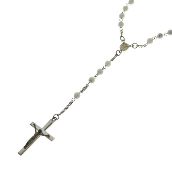 [商品番号]3026A300033[ブランド]NO BRAND（ノーブランド）[モデル]Britannia(ブリタニア) Rosary Necklace ロザリオ ネックレス シルバー/ホワイト[販売店舗]BRING オンラインショップ