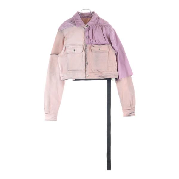 [商品番号]3026B050051[ブランド]DRKSHDW（ダークシャドウ）[モデル]CROPPED OUTERSHIRT SAMPLE 再構築 クロップド コーティングデニムジャケット ピンク DS01C6709-SCOMW1[販売店舗...