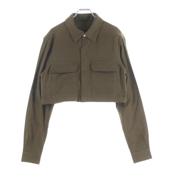 [商品番号]3026B190010[ブランド]Rick Owens（リックオウエンス）[モデル]CROPPED OUTERSHIRT クロップド アウターシャツ 長袖シャツジャケット ブラウン RP02D3245-FL[販売店舗]AWESO...