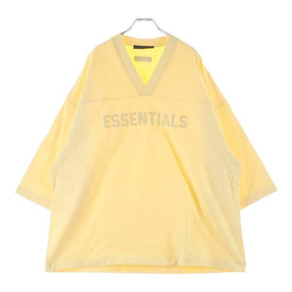 [商品番号]3026C080012[ブランド]FEAR OF GOD ESSENTIALS（フィアオブゴッド エッセンシャルズ）[モデル]FOOTBALL TEE Vネック ラバーロゴ フットボール半袖Tシャツ イエロー[販売店舗]BRIN...