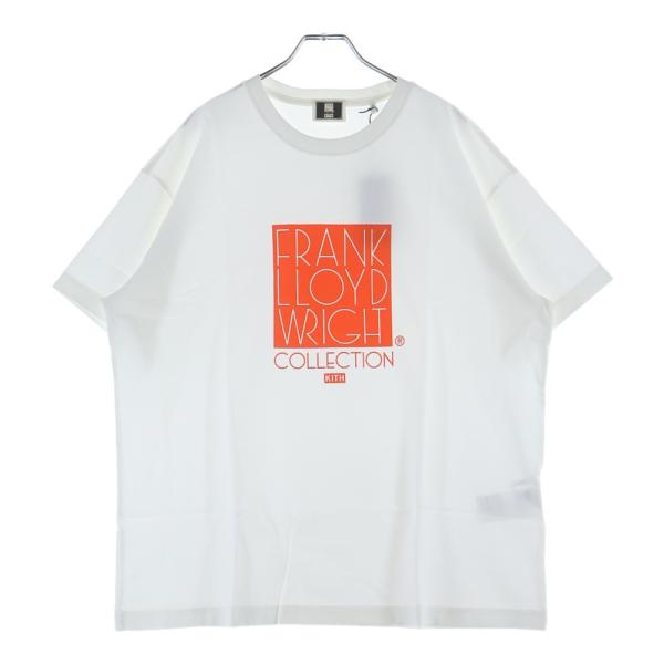 [商品番号]3026D130015[ブランド]KITH（キス）[モデル]×FRANK LLOYD WRIGHT フランク ロイド ライト フロントロゴデザイン クルーネック カットソー 半袖Tシャツ ホワイト KHM030965-101[販...