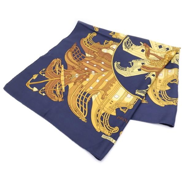 [商品番号]3026D190011[ブランド]HERMES（エルメス）[モデル]カレ90 Proteus Scarf プロテウススカーフ 総柄 イエロー/ネイビー[販売店舗]BRING オンラインショップ