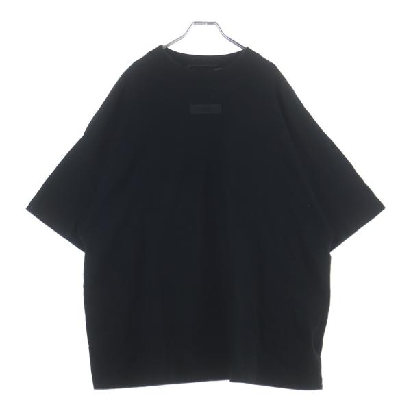 [商品番号]3026E120023[ブランド]FEAR OF GOD ESSENTIALS（フィアオブゴッド エッセンシャルズ）[モデル]フロントラバーロゴデザイン クルーネック カットソー 長袖Tシャツ ブラック[販売店舗]BRING 渋谷店