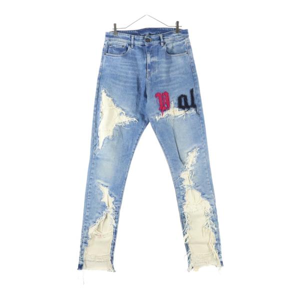 [商品番号]3125I200018[ブランド]VAL.KRISTOPHER（ヴァルクリストファー）[モデル]EXPOSED DENIM ダメージ加工 デニムパンツ ジーンズ インディゴ[販売店舗]BRING オンラインショップ