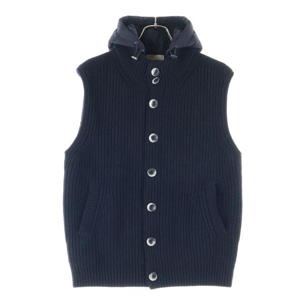 [商品番号]3125K220009[ブランド]HERNO（ヘルノ）[モデル]RESORT リゾート ミドルゲージウールフィッシャーマンズリブフーディーニットベスト ブラック MC009UR[販売店舗]BRING仙台店